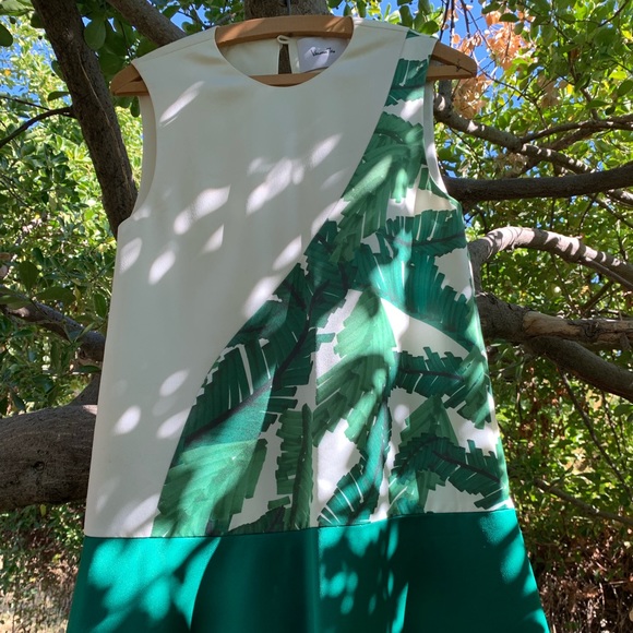vanessa tao | Dresses | Extra Small Palm Green Tricolor Dress | Poshmark